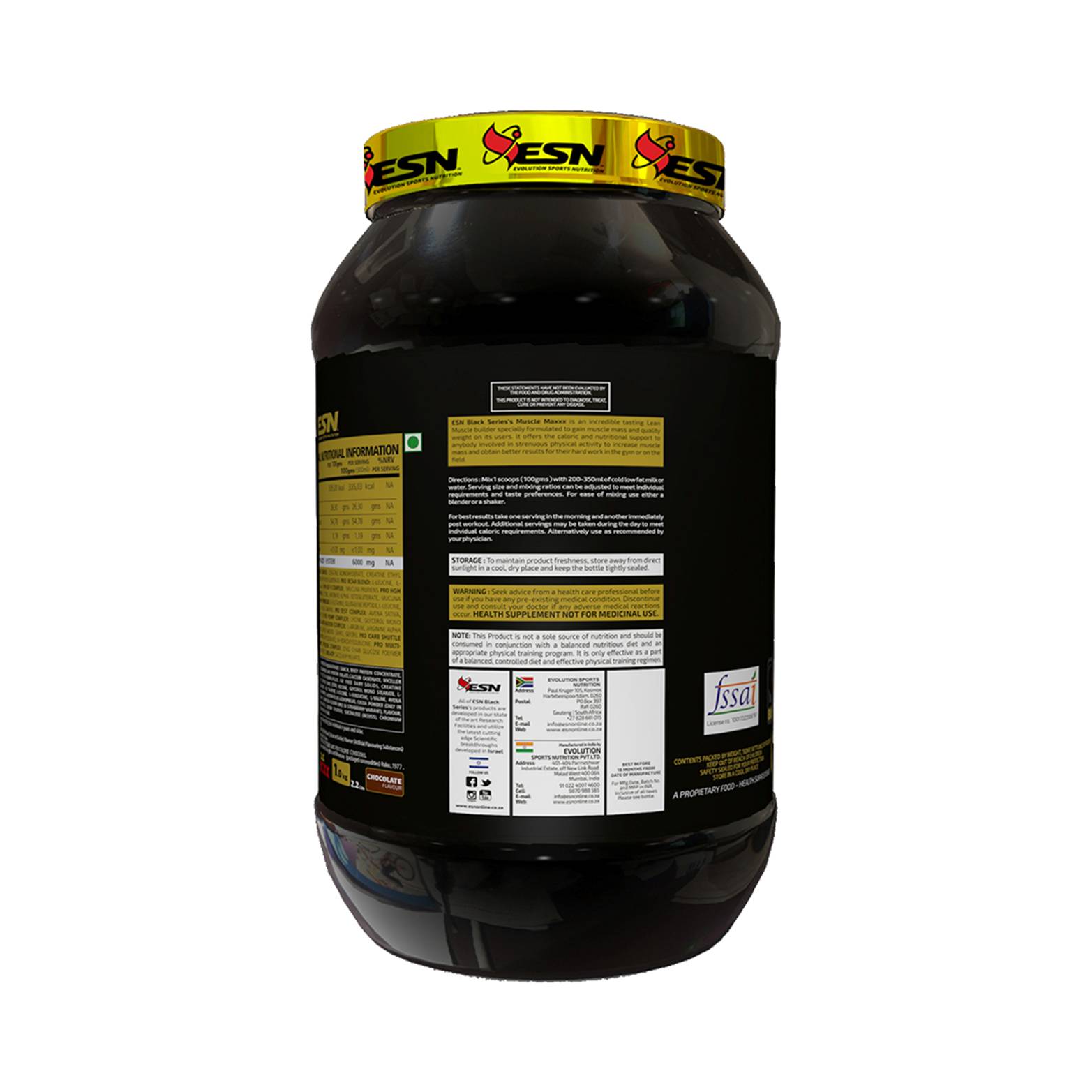 ESN Black Series Muscle Maxxx Chocolate Flavour 2 Lbs - STradeNutrition™